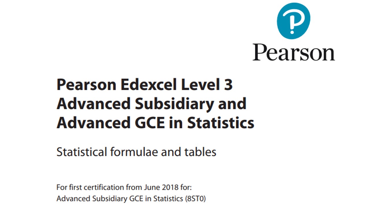 Edexcel A Level Statistics 2018 onwards – Mrs Hodgetts' Statistics